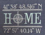 Free Vintage Compass “HOME” Sign Embroidery Project