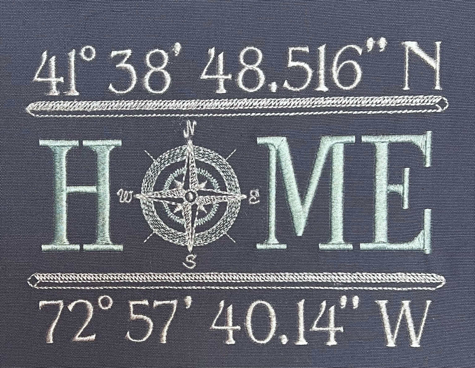 Free Vintage Compass “HOME” Sign Embroidery Project – Embrilliance ...
