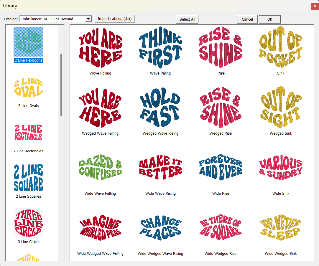 The Rewind – Announcing a new Embrilliance Font & Template Collection ...