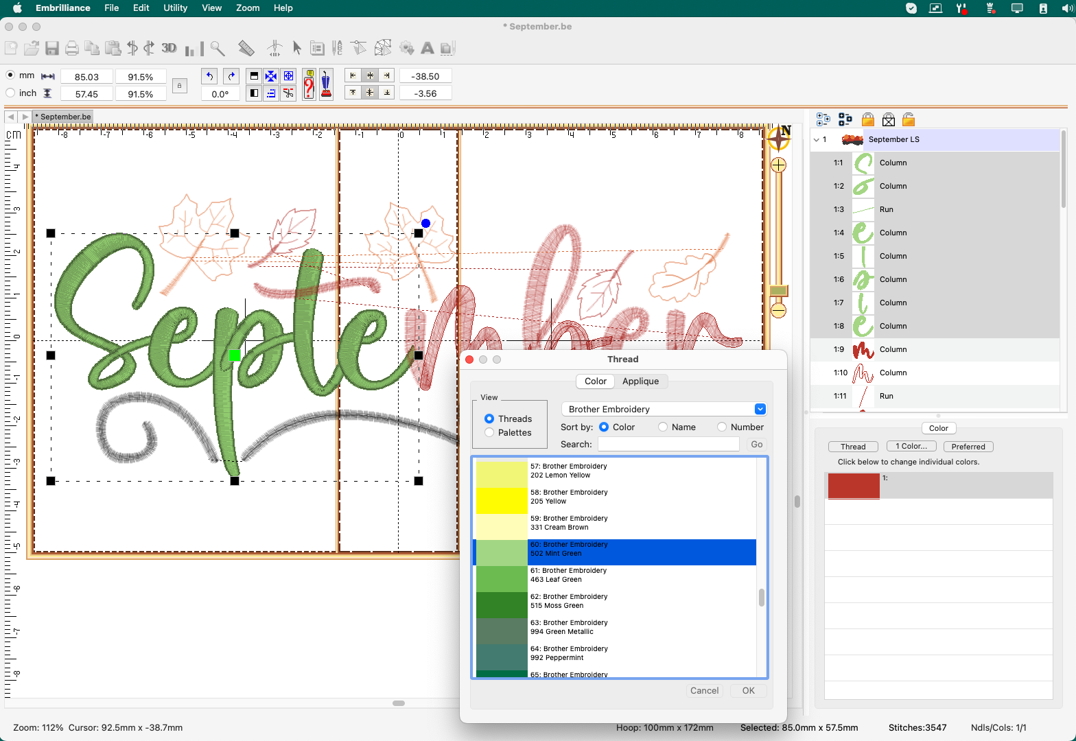 Add Color 1 – Embrilliance Embroidery Software