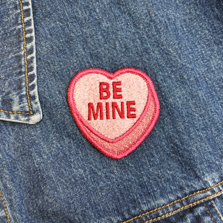 Free Conversation Heart Patch Embroidery Design