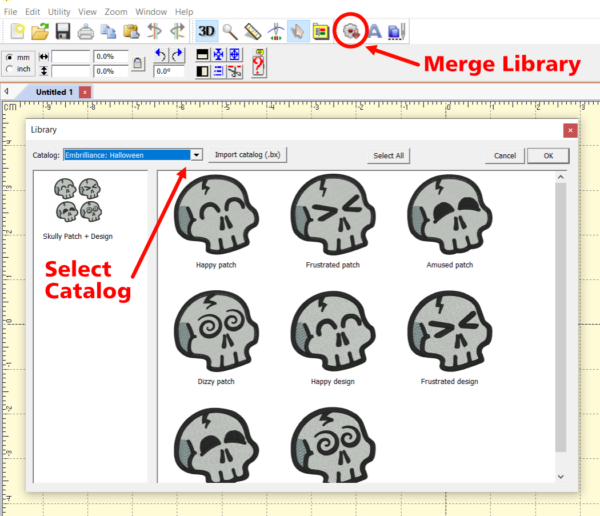 Free Fun Skully Patches and Embroidery Designs – Embrilliance ...