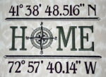 Free Vintage Compass “HOME” Sign Embroidery Project